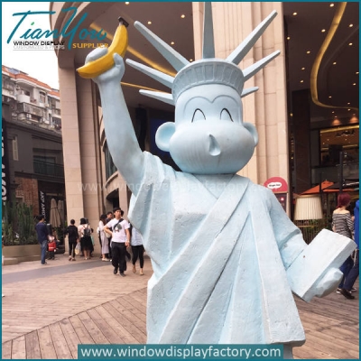 Life Size Fiberglass Monkey Cartoon Statues Display – Window Display ...