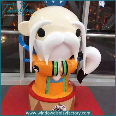 Chinese Style Large Fiberglass Figure Statue Display