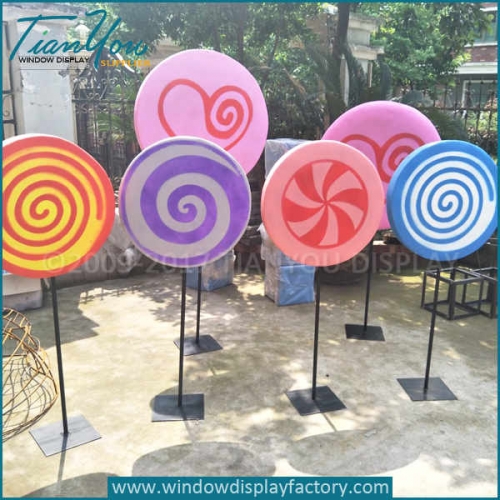 Custom heart big lollipops prop christmas decorations – Window Display ...